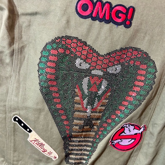 Jackets & Coats | Army Green Military Junk Patch Jacket | Poshmark